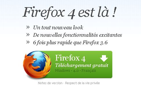 Sortie de Firefox 4.0, le navigateur "le plus rapide" - Geeko