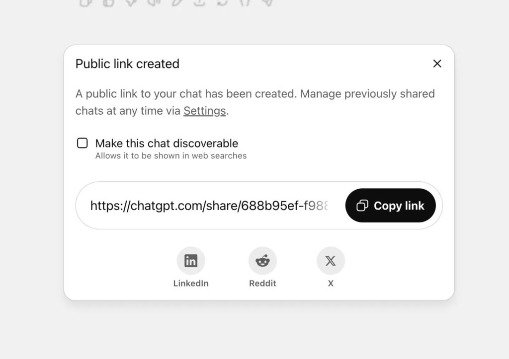 ChatGPT diffuse certaines de vos conversations sur le web : ce qu’il faut savoir - Geeko